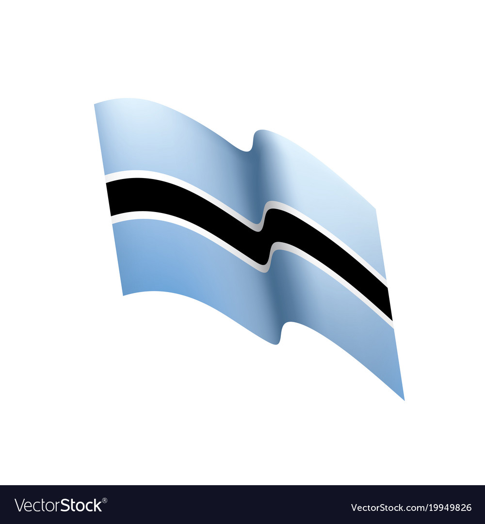 Botswana flag Royalty Free Vector Image - VectorStock