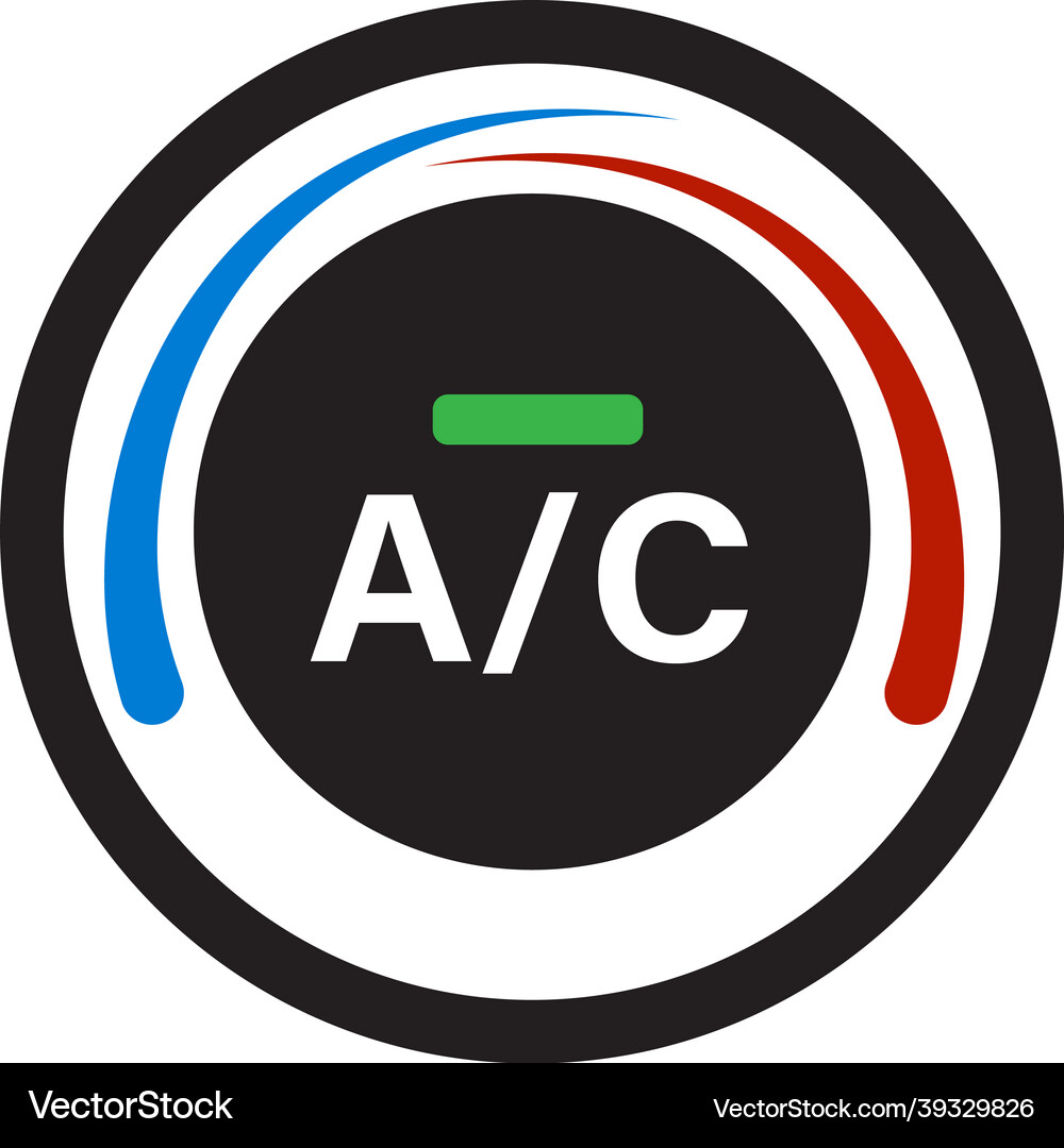 Car air condition button on white background air Vector Image