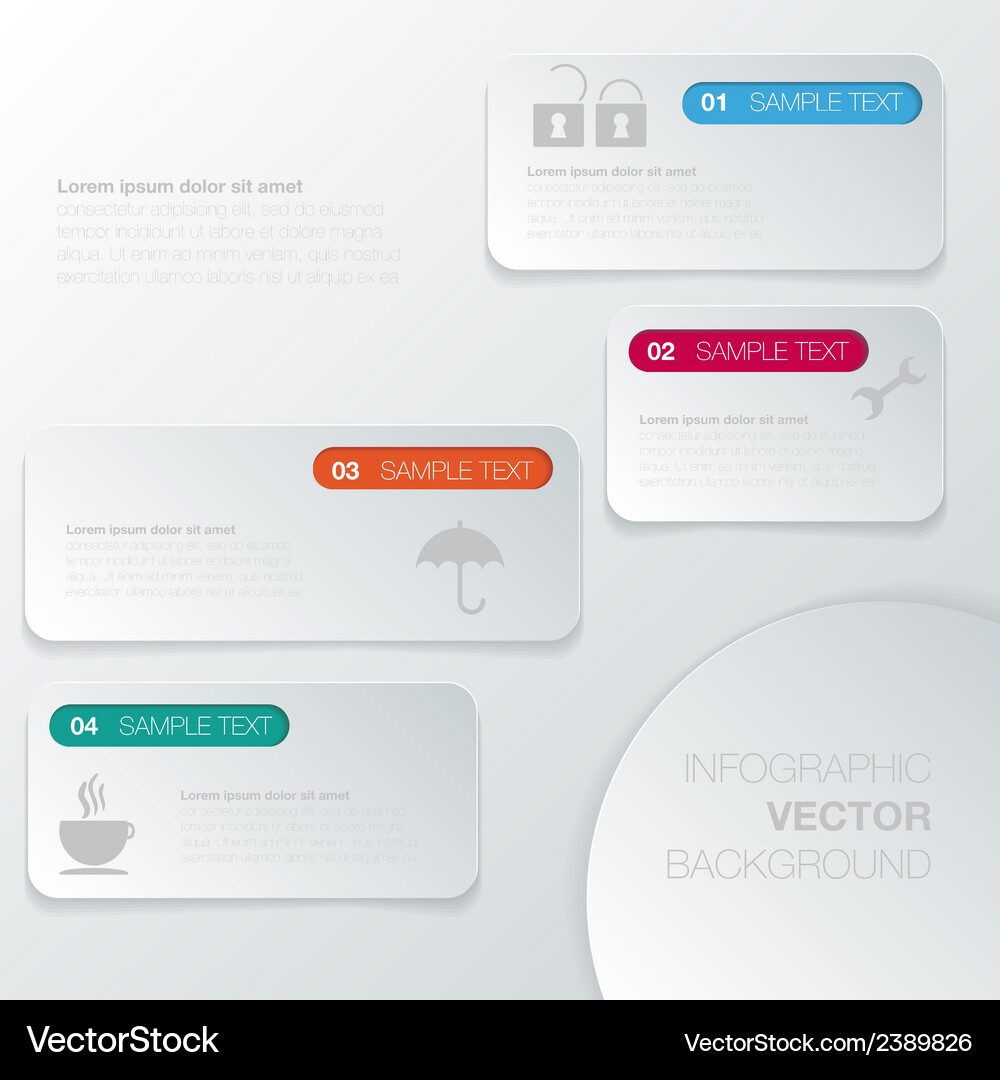 Design number banners template graphic or website Vector Image