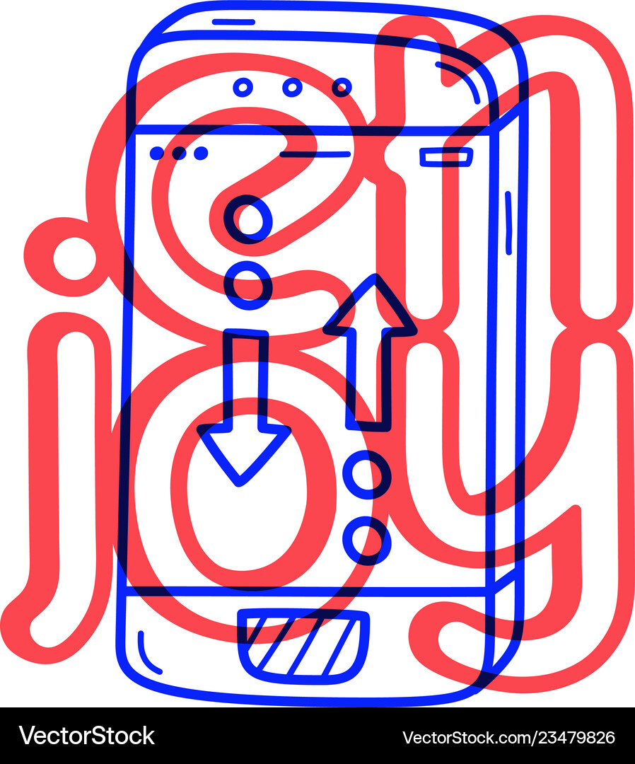 Hand draw phone talk icon in doodle style Vector Image