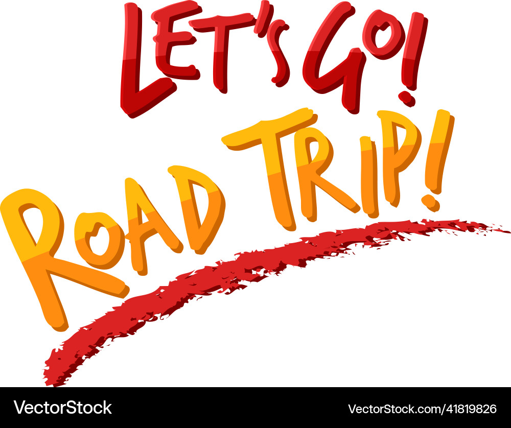 Lets go road trip icon on white background Vector Image