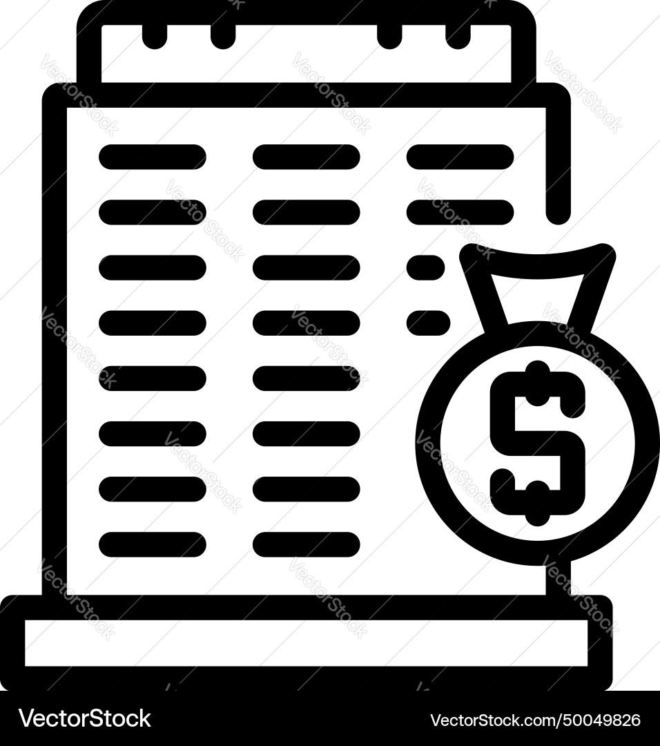 Loan manager apartment icon outline Royalty Free Vector