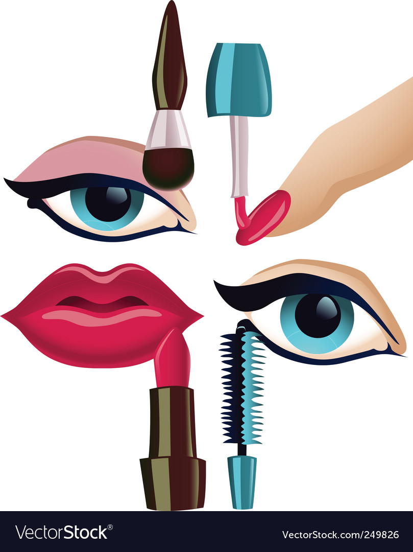 Makeup set Royalty Free Vector Image - VectorStock