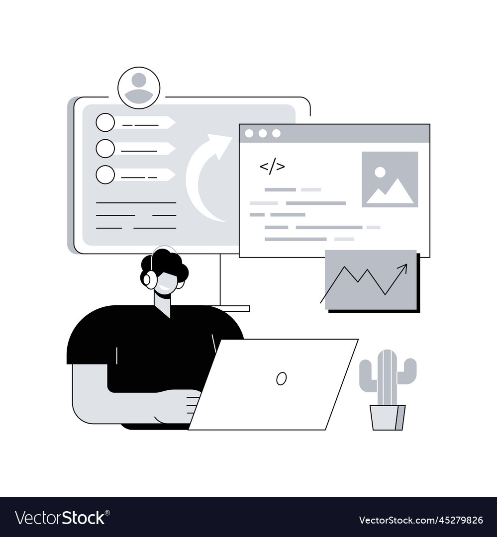 Microsite development abstract concept Royalty Free Vector Microsite development abstract concept Royalty Free Vector