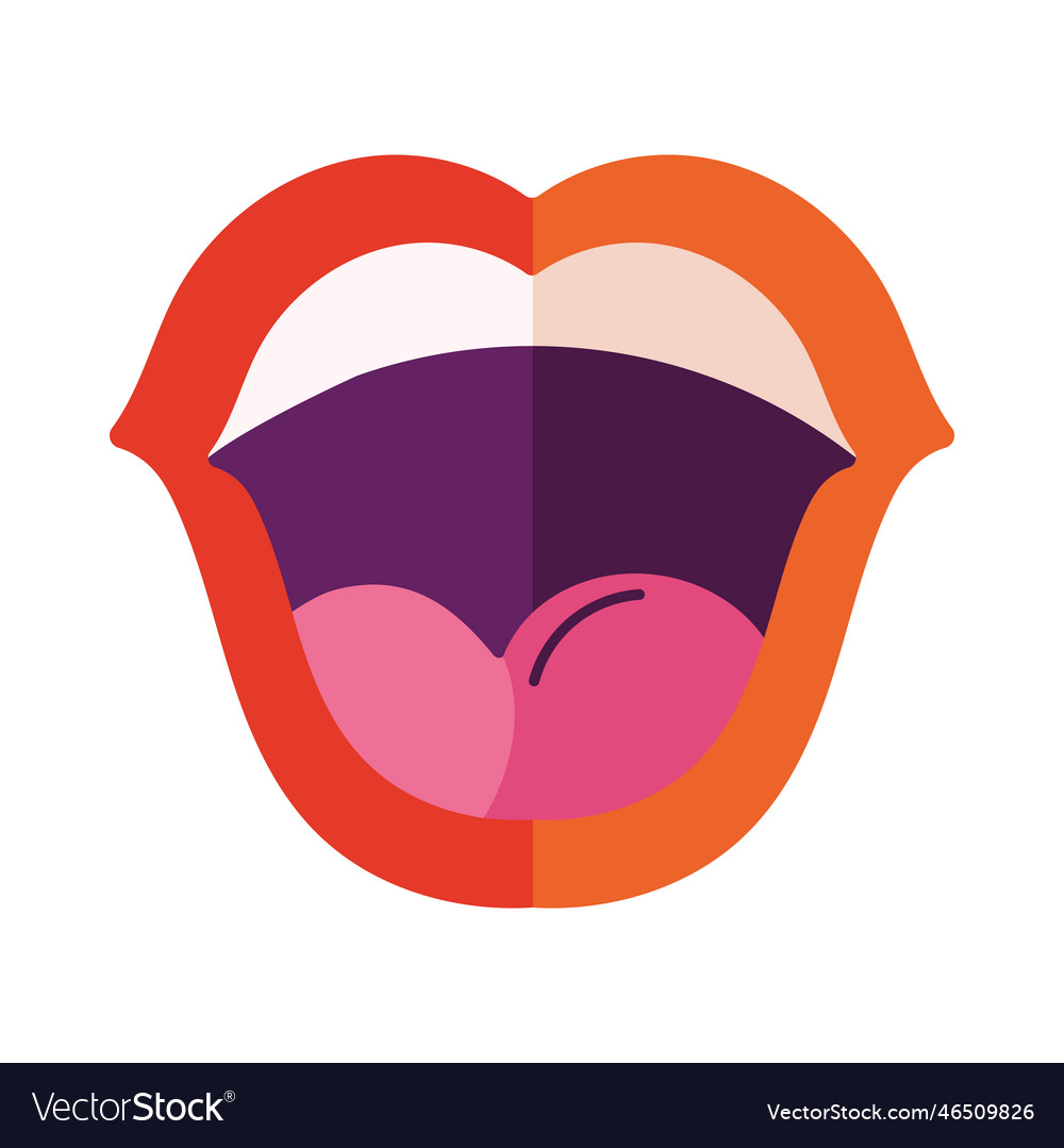 Open Mouth Cartoon Royalty Free Vector Image Vectorstock
