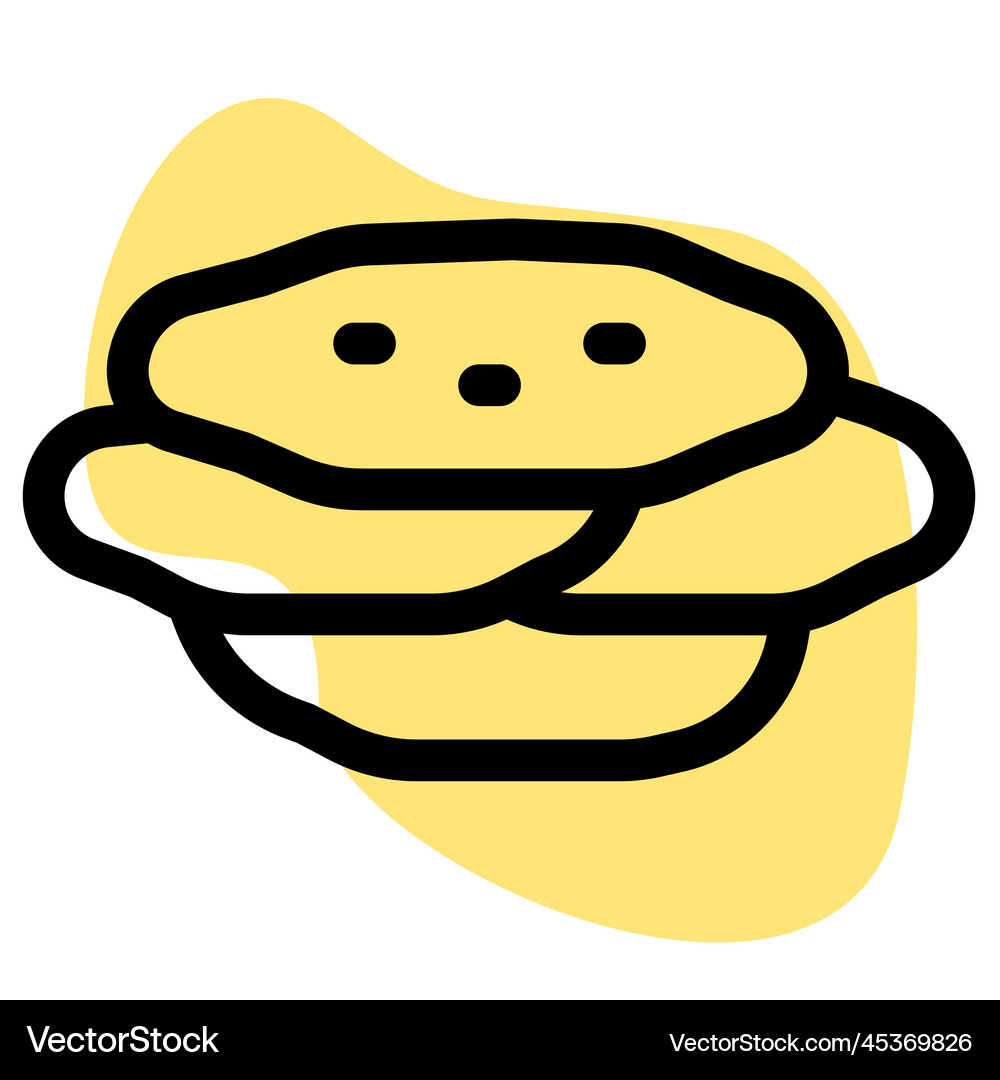 Oven-baked delicious naan or flatbread Royalty Free Vector