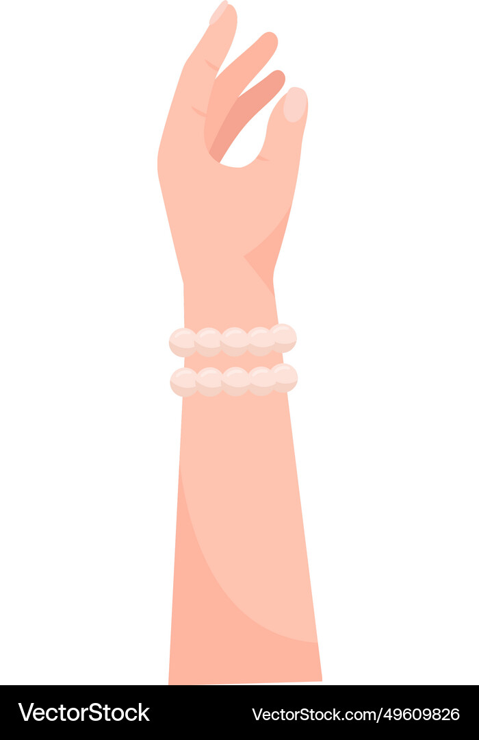 Woman hand with bracelet Royalty Free Vector Image