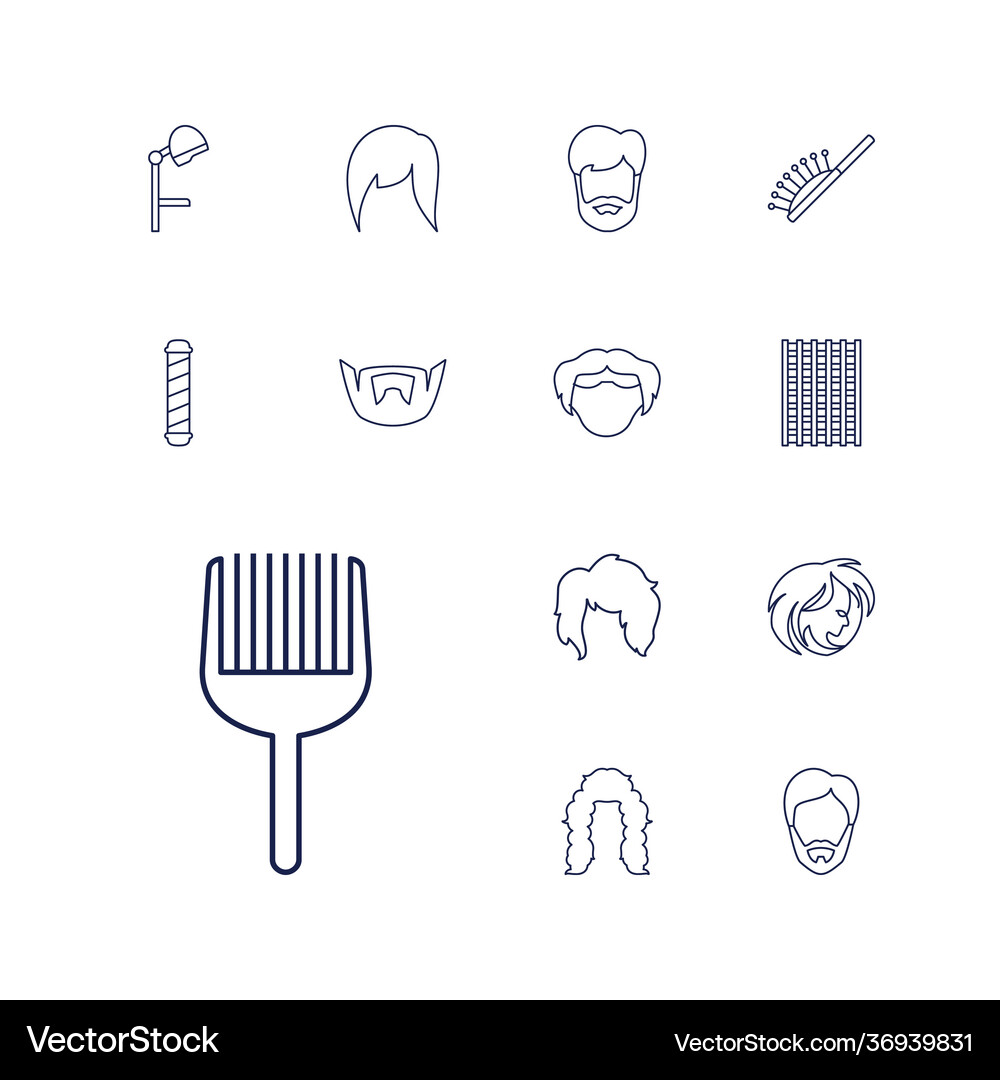 13 hairstyle icons Royalty Free Vector Image - VectorStock