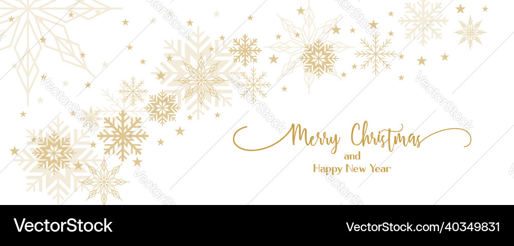 Abstract snowflakes banner design related Vector Image