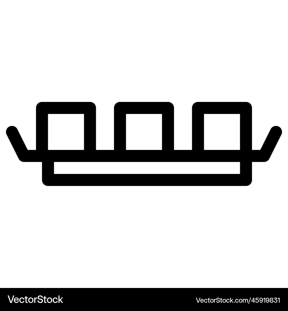 Baked tofu outline icon Royalty Free Vector Image