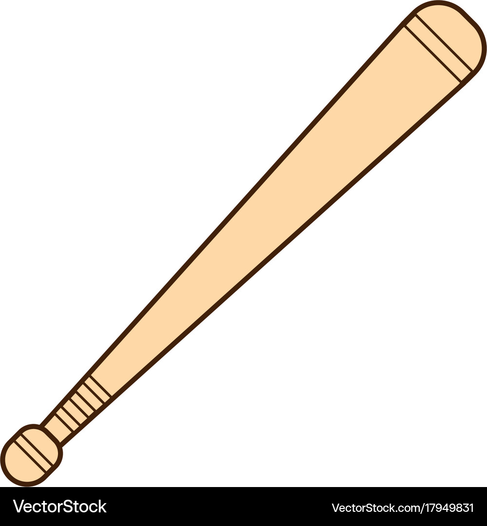 Bludgeon wooden or rubber flat design Royalty Free Vector