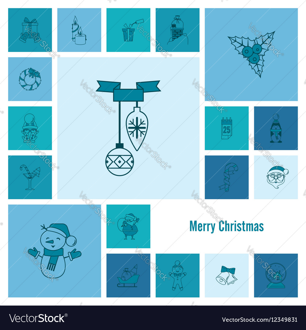 Christmas and winter icons collection Royalty Free Vector