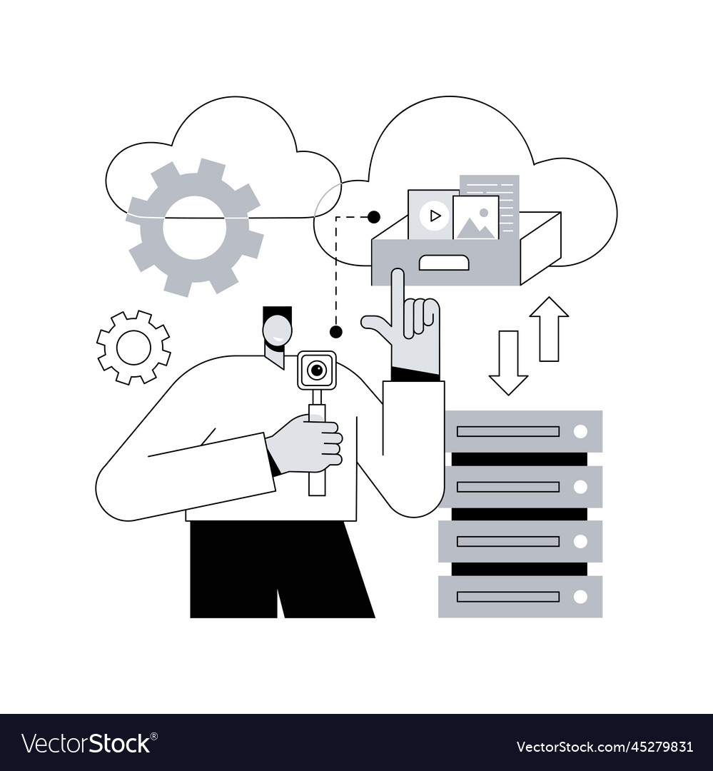 Cloud storage abstract concept Royalty Free Vector Image