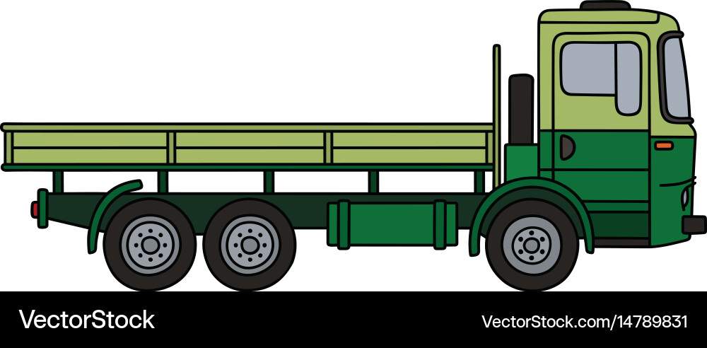 Light and dark green truck Royalty Free Vector Image