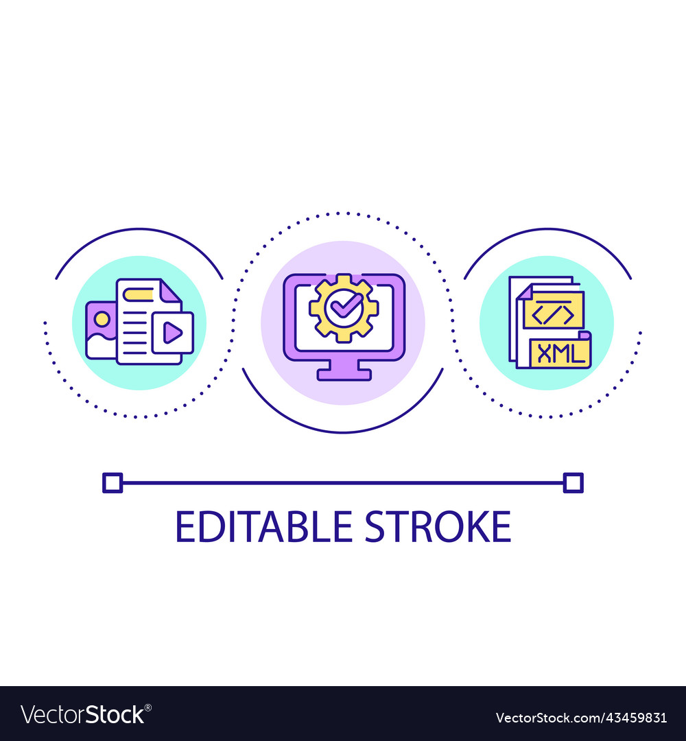Machine learning loop concept icon Royalty Free Vector Image Machine learning loop concept icon Royalty Free Vector Image