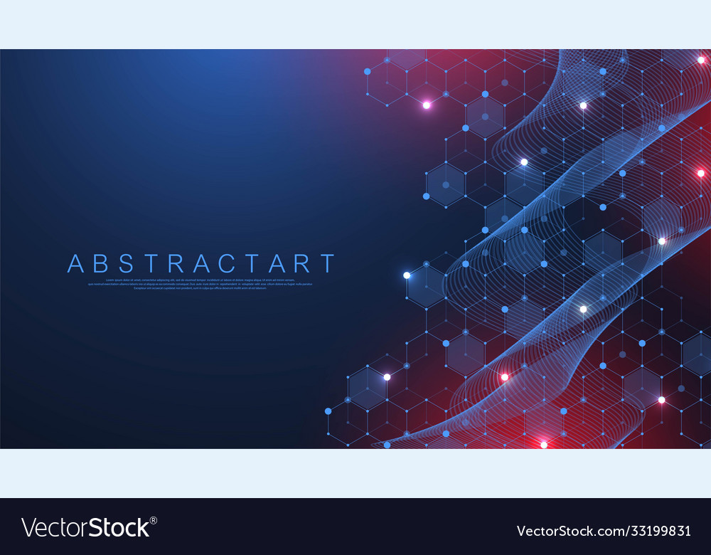 Molecular structure background science template Vector Image