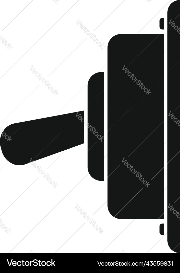 Safety breaker icon simple circuit box Royalty Free Vector