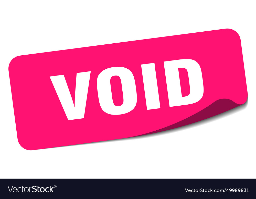 Void sticker label Royalty Free Vector Image - VectorStock