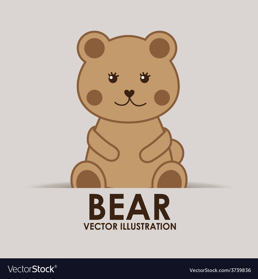 Bear teddy Royalty Free Vector Image - VectorStock