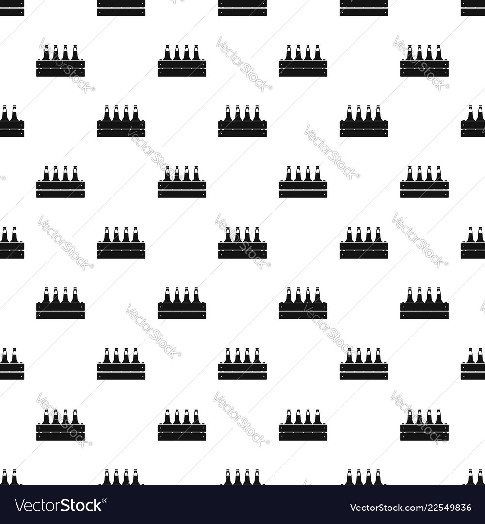 Beer crate pattern seamless Royalty Free Vector Image