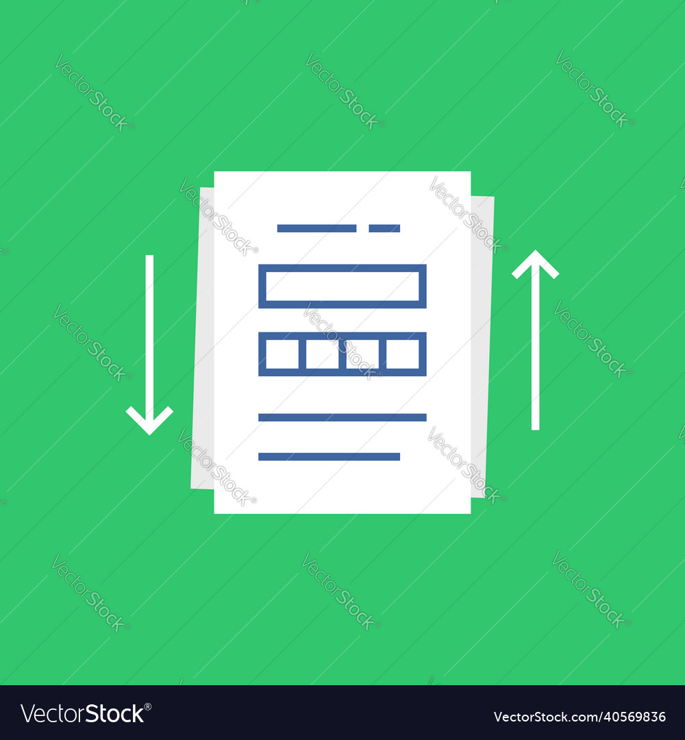 Cartoon document like easy update Royalty Free Vector Image