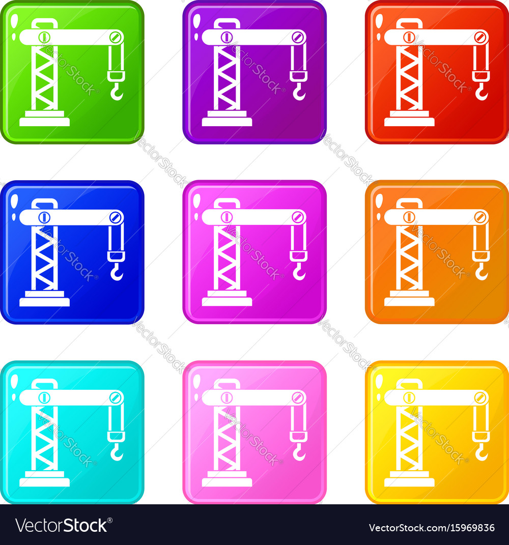 Crane set 9 Royalty Free Vector Image - VectorStock