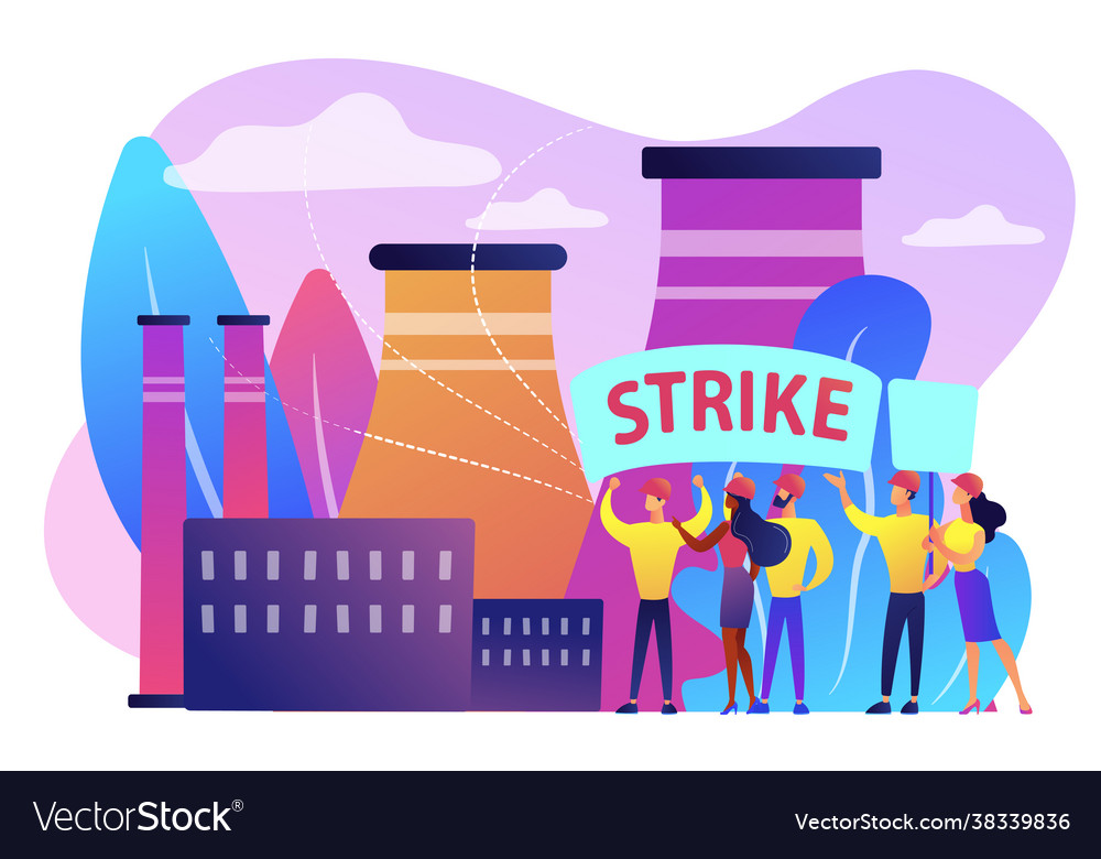 Strike action concept Royalty Free Vector Image