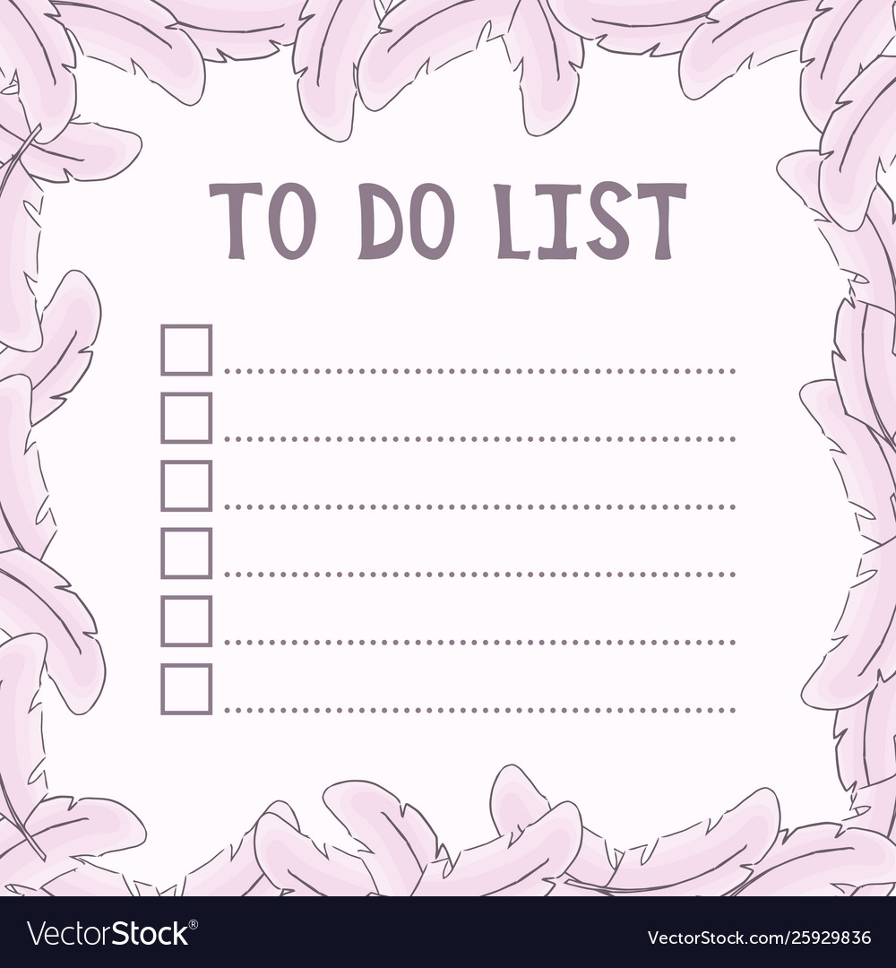 To do list Royalty Free Vector Image - VectorStock