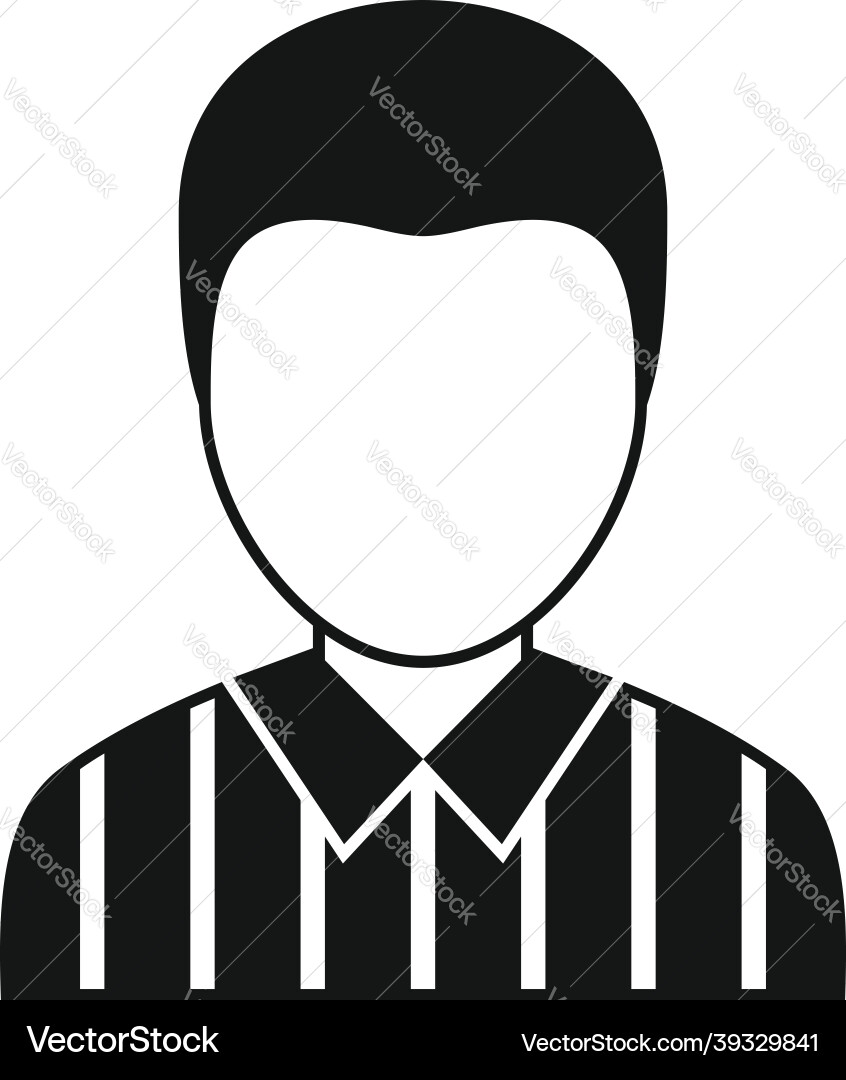 American football referee icon simple Royalty Free Vector