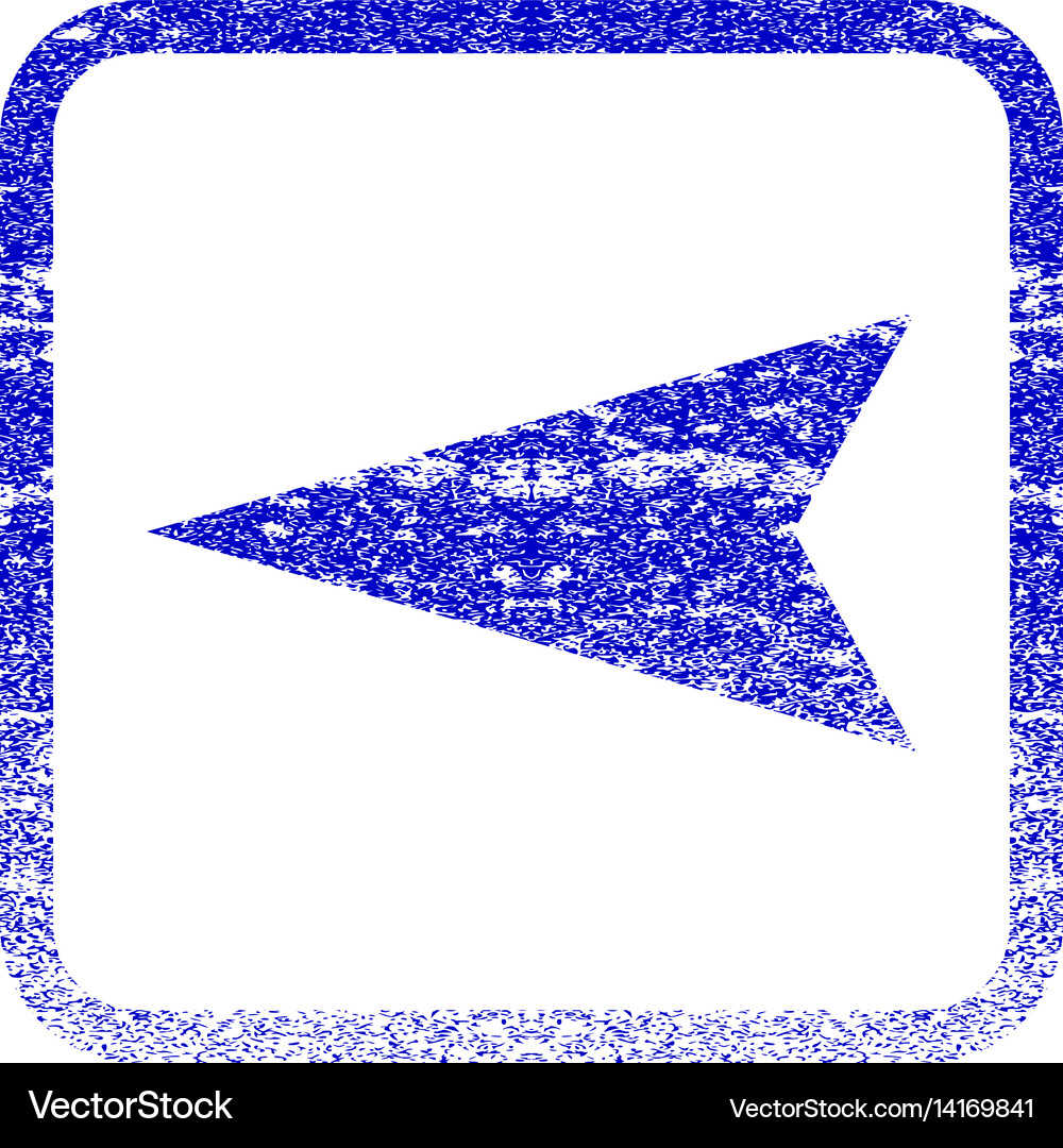 Arrowhead left framed textured icon Royalty Free Vector