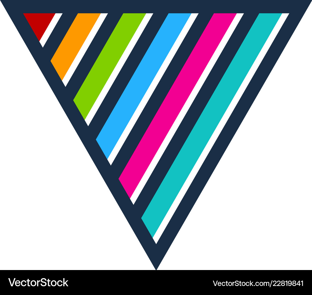 Color letter v logo icon design Royalty Free Vector Image