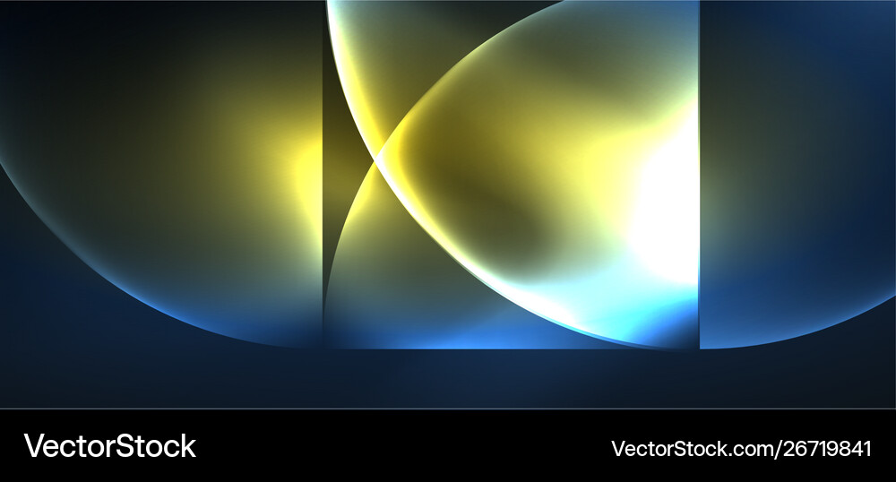 Colorful blue neon shape round triangle in modern Vector Image