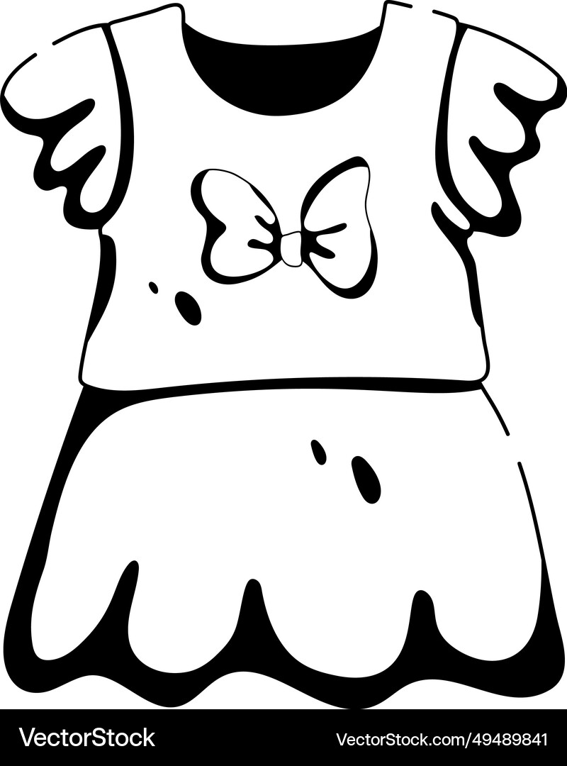 Girl frock Royalty Free Vector Image - VectorStock