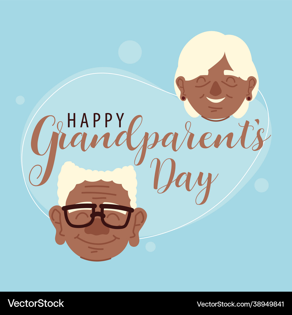 Happy grandparents day invitation Royalty Free Vector Image