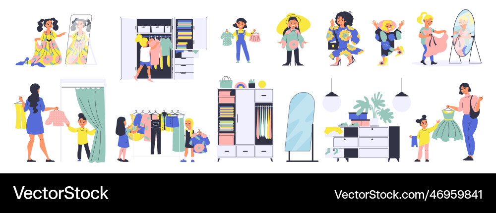 Kids dress up set Royalty Free Vector Image - VectorStock