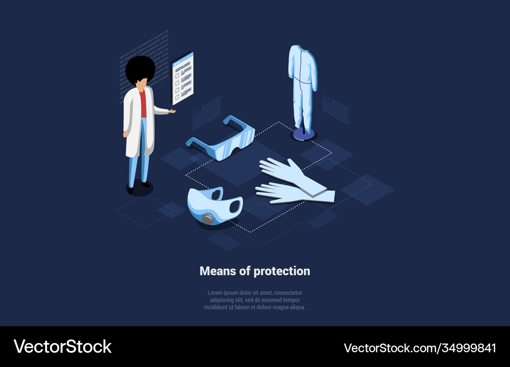 Means of protection dark background 3d Royalty Free Vector