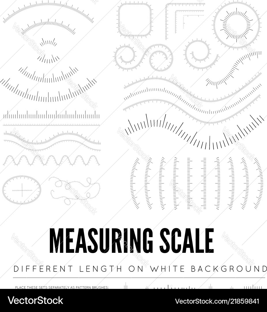 Measuring rulers of different scale length Vector Image
