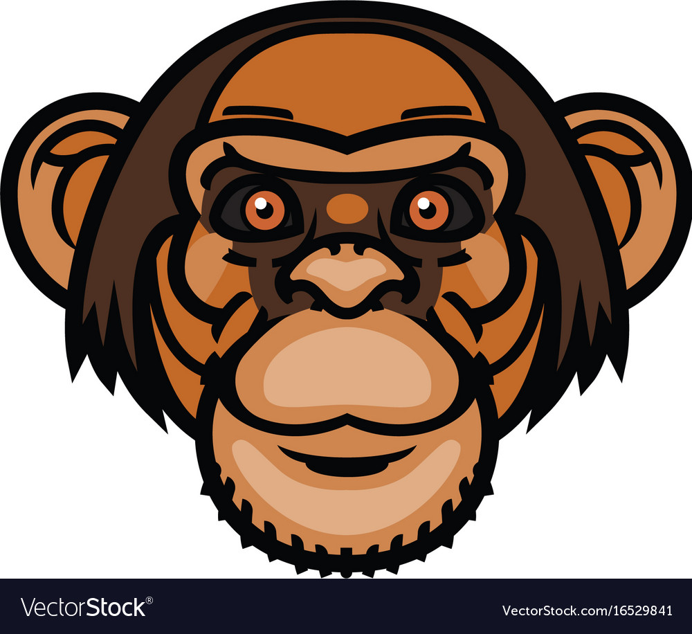Monkey head Royalty Free Vector Image - VectorStock