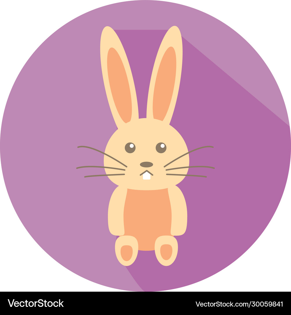Rabbit stuffed child toy block style icon Vector Image