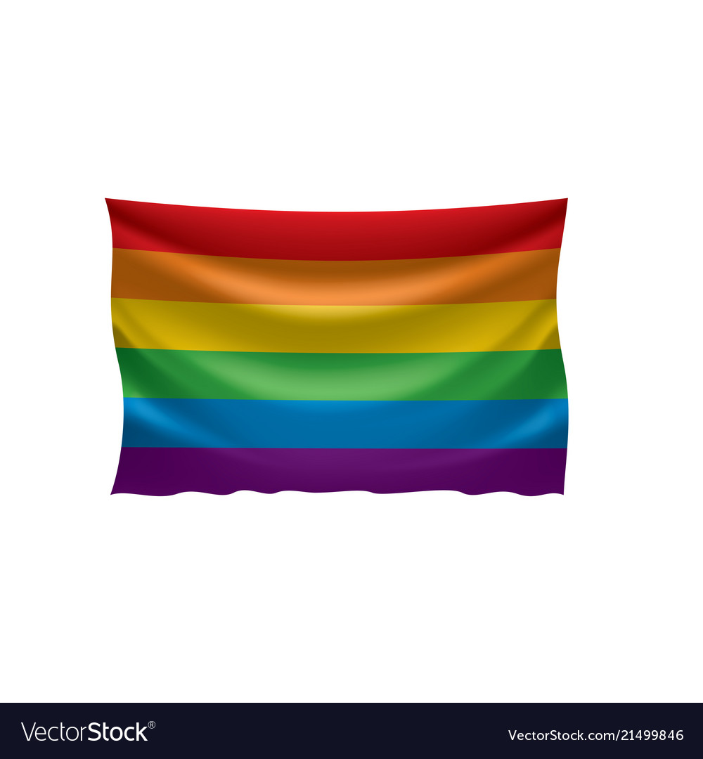 A rainbow flag Royalty Free Vector Image - VectorStock