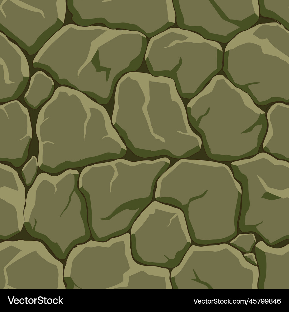Cartoon game texture rocks dirt and ground Vector Image