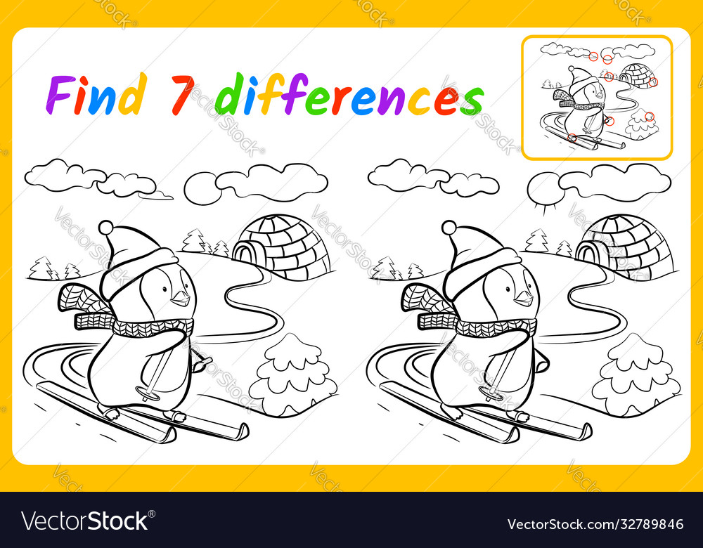 Find differences Royalty Free Vector Image - VectorStock