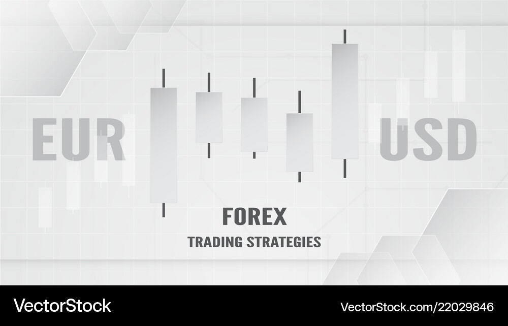 Forex trading strategy concept in paper cut Vector Image