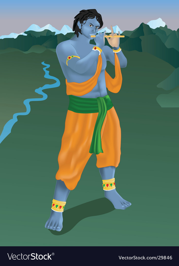 Krishna Royalty Free Vector Image - VectorStock