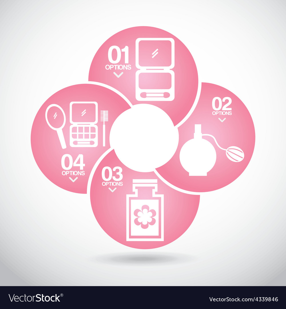 Make up infographics Royalty Free Vector Image