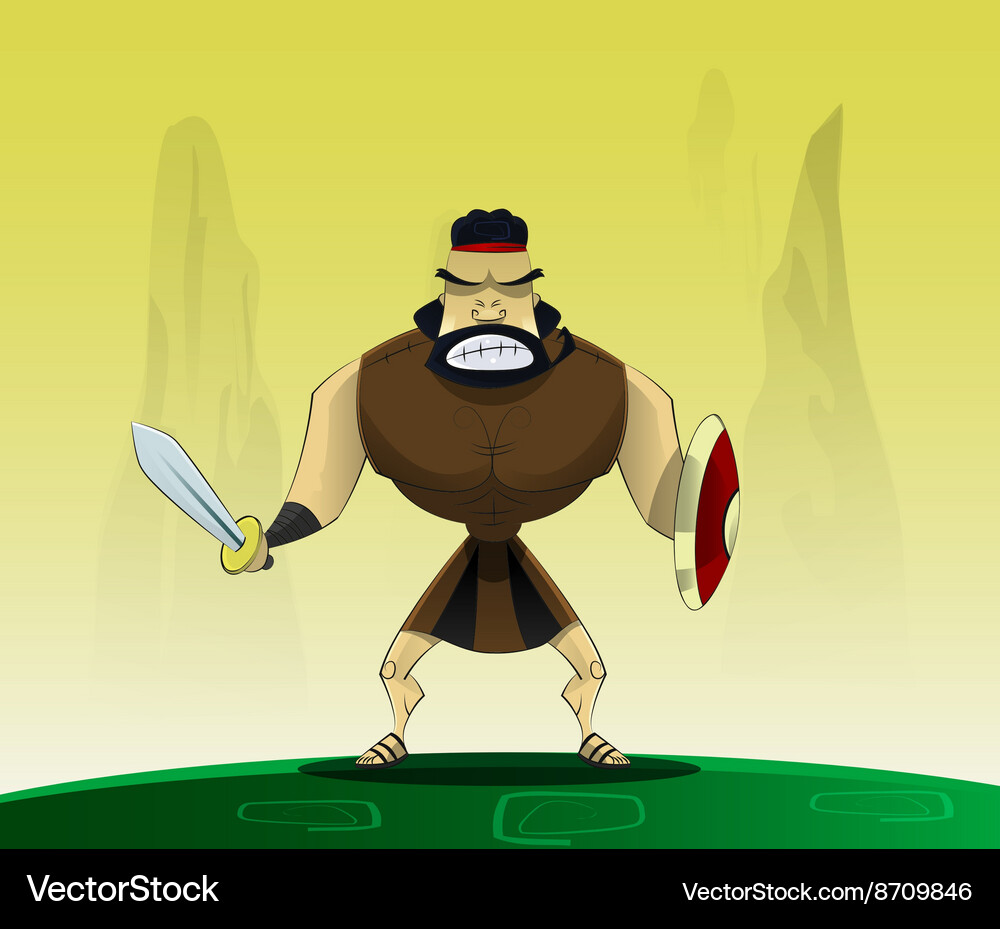 Roman in cartoon style Royalty Free Vector Image