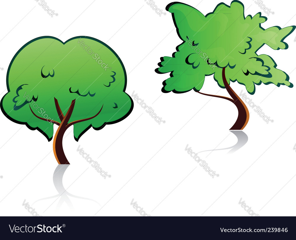 Tree symbols Royalty Free Vector Image - VectorStock