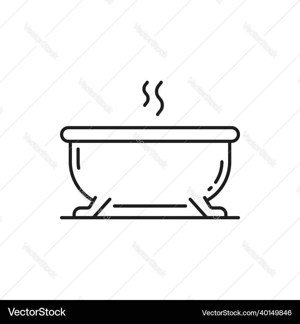 Washing tub isolated bathroom interior bathtub Vector Image