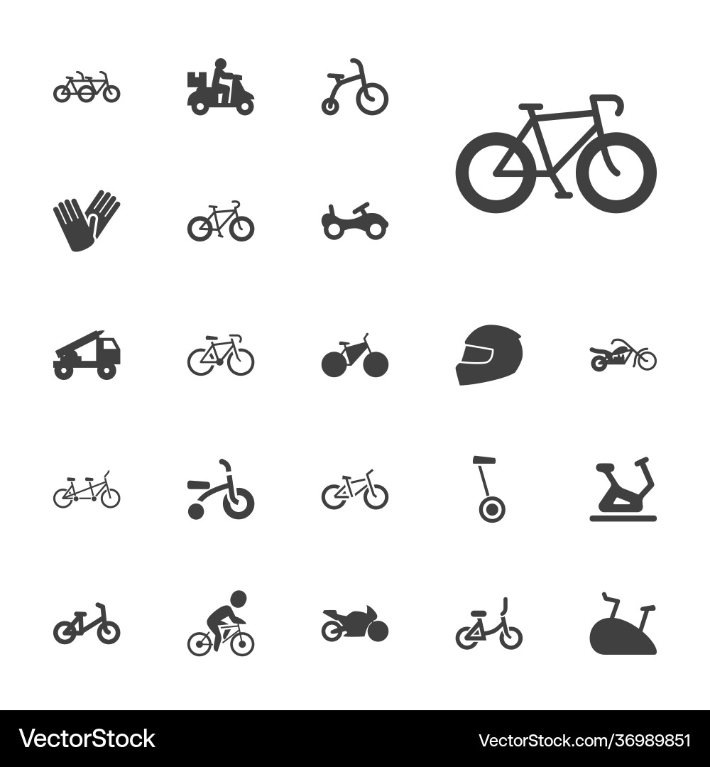 22 bike icons Royalty Free Vector Image - VectorStock