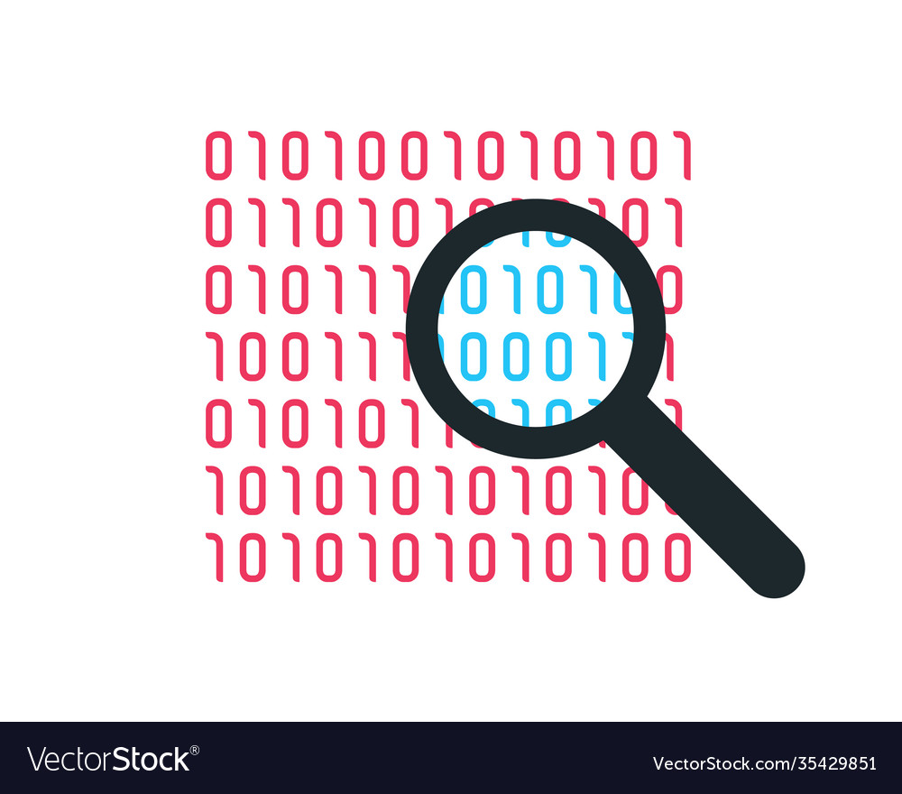 Binary code bright icon Royalty Free Vector Image